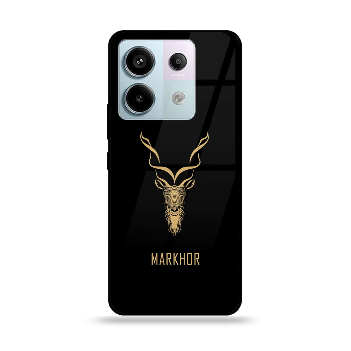 Redmi Note 13 - Markhor Series - Premium Metal Printed soft Bumper sho ...