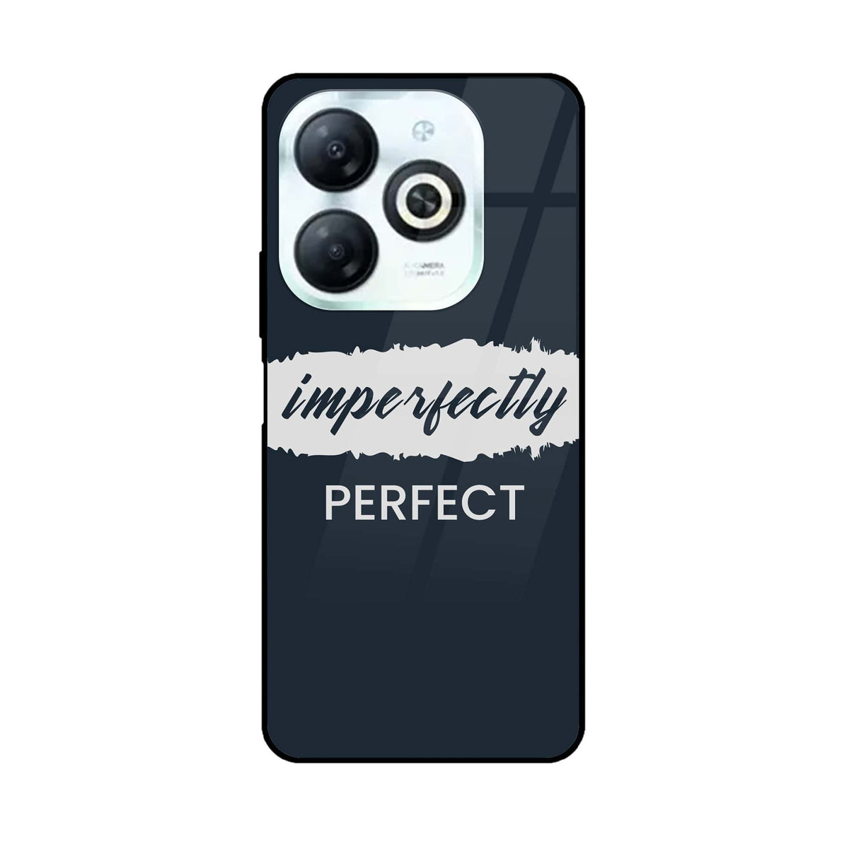 Tecno Spark 20c Imperfectly Premium Printed Glass Soft Bumper Shoc Phonecase Pk