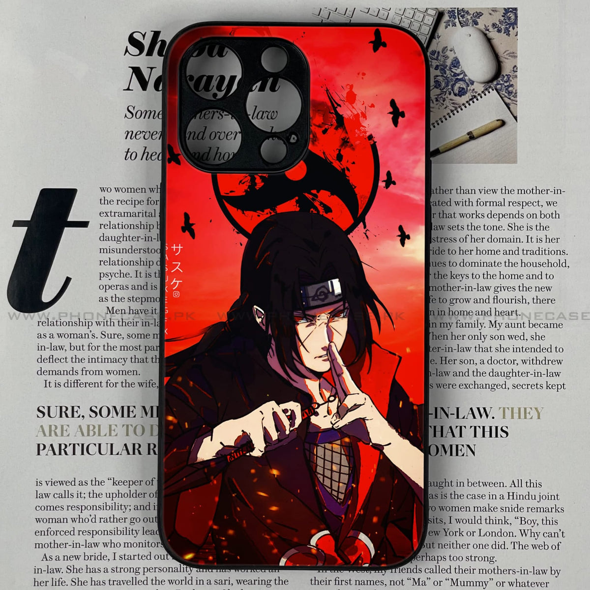 Uchiha Itachi Premium Metal Phone Case All Models – Phonecase.PK