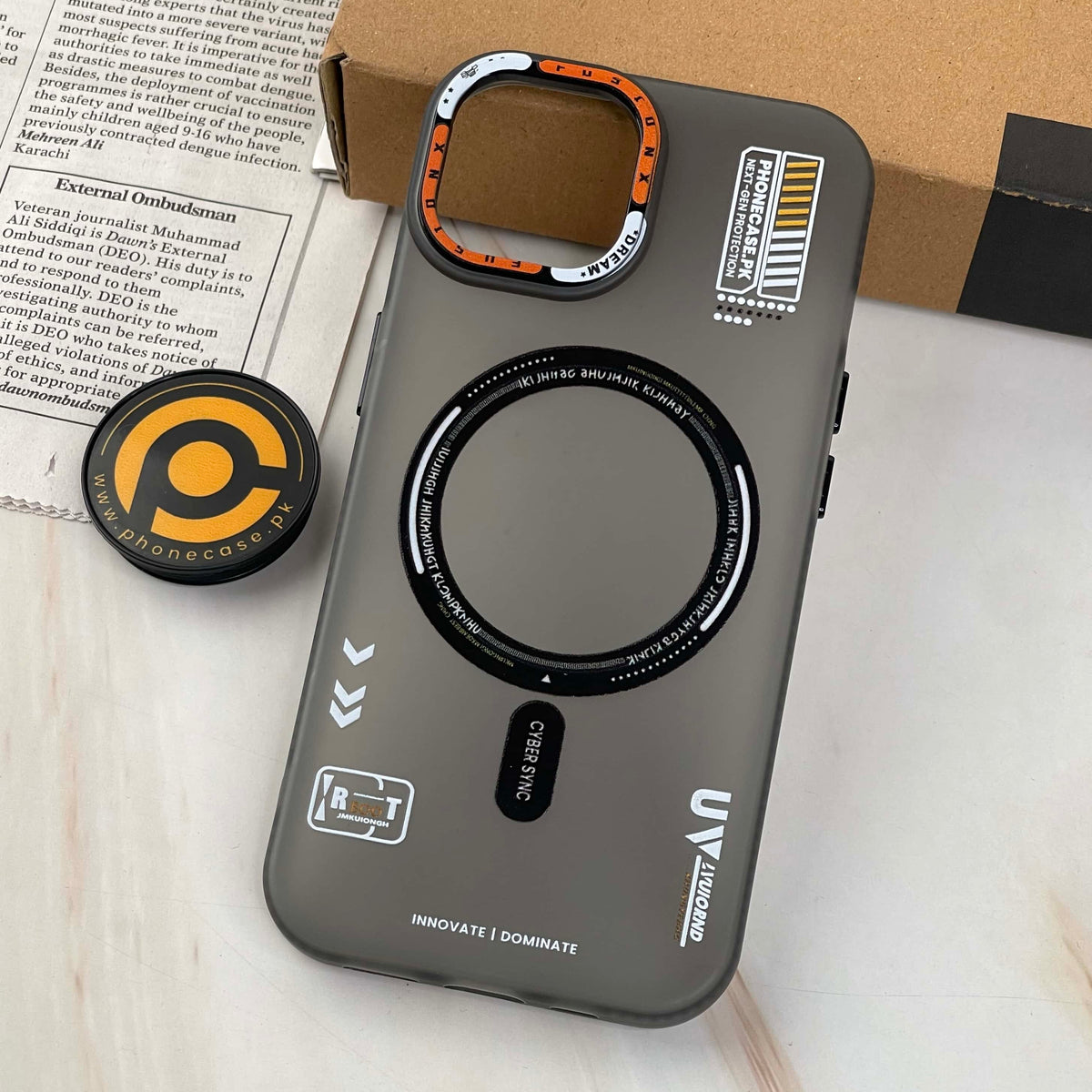 iPhone 12/ 12 Pro - Mechanical Vortex Matte Case With Built-in Magsafe ...