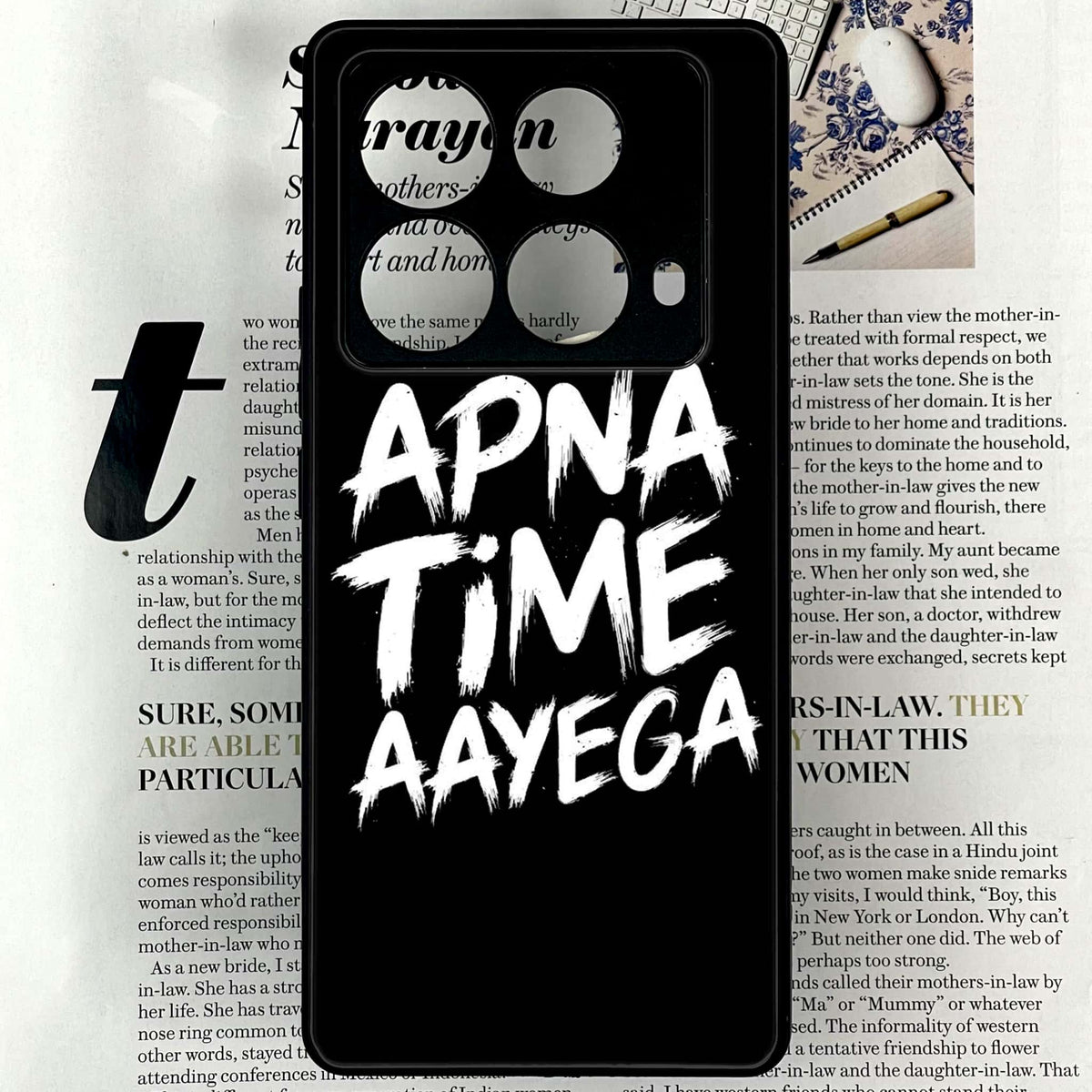 Infinix Note 40 4G - Apna Time Ayega - Premium Printed Glass soft Bump ...
