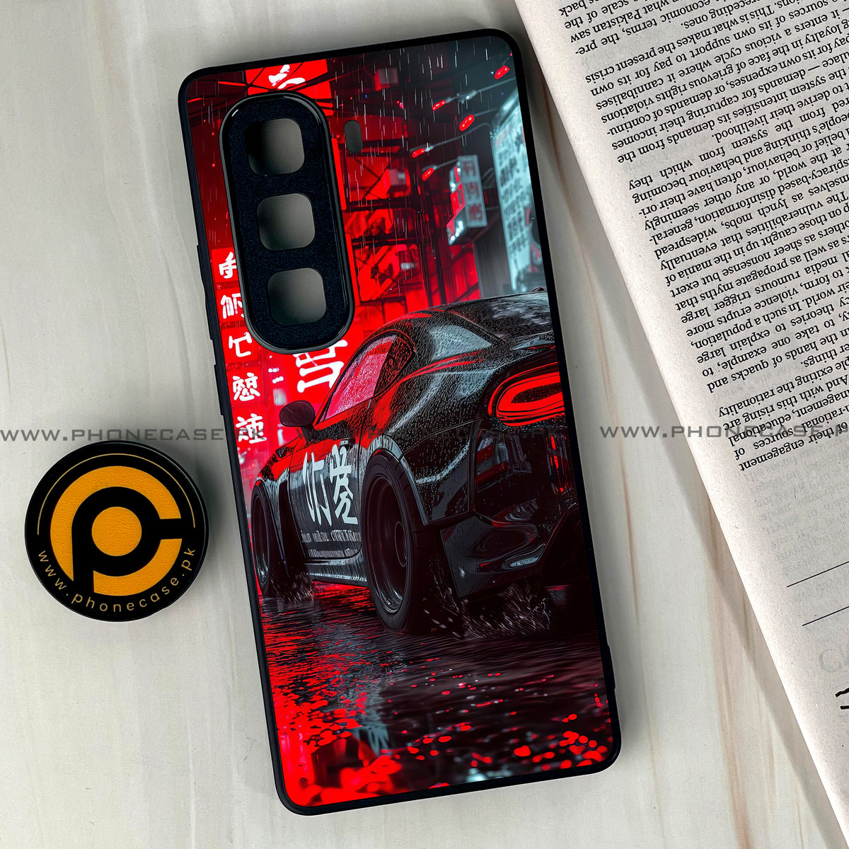 Infinix Hot 50 Pro Plus - Black Racing Car - Premium Printed Glass sof ...