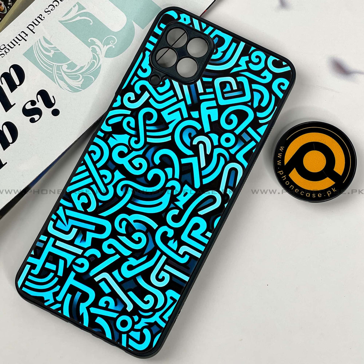 Samsung Galaxy A22 - Doodle Design - Premium Printed Glass soft Bumper ...