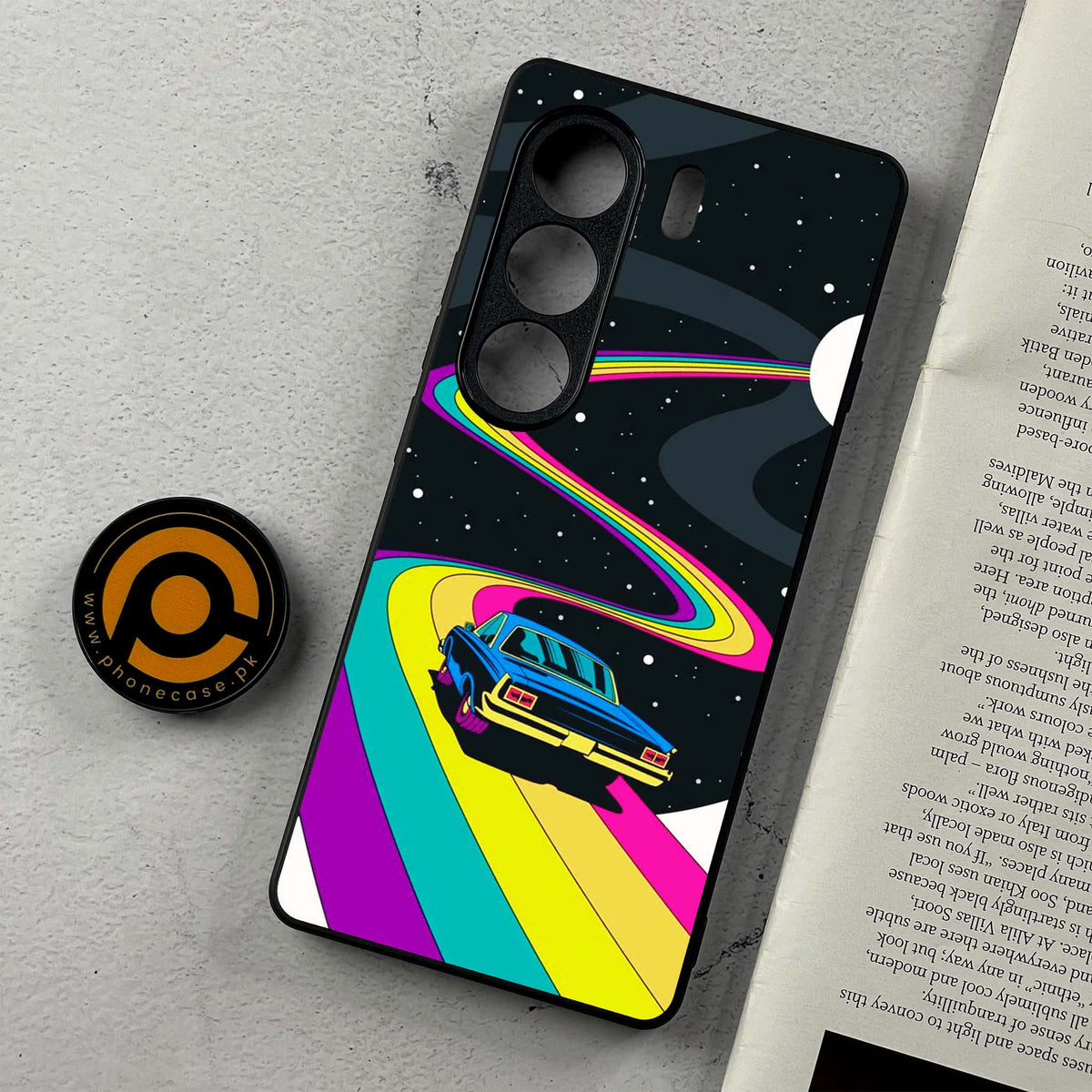 Tecno Camon 40 Pro - Drive To The Moon - Premium Metal Printed Soft Bu ...