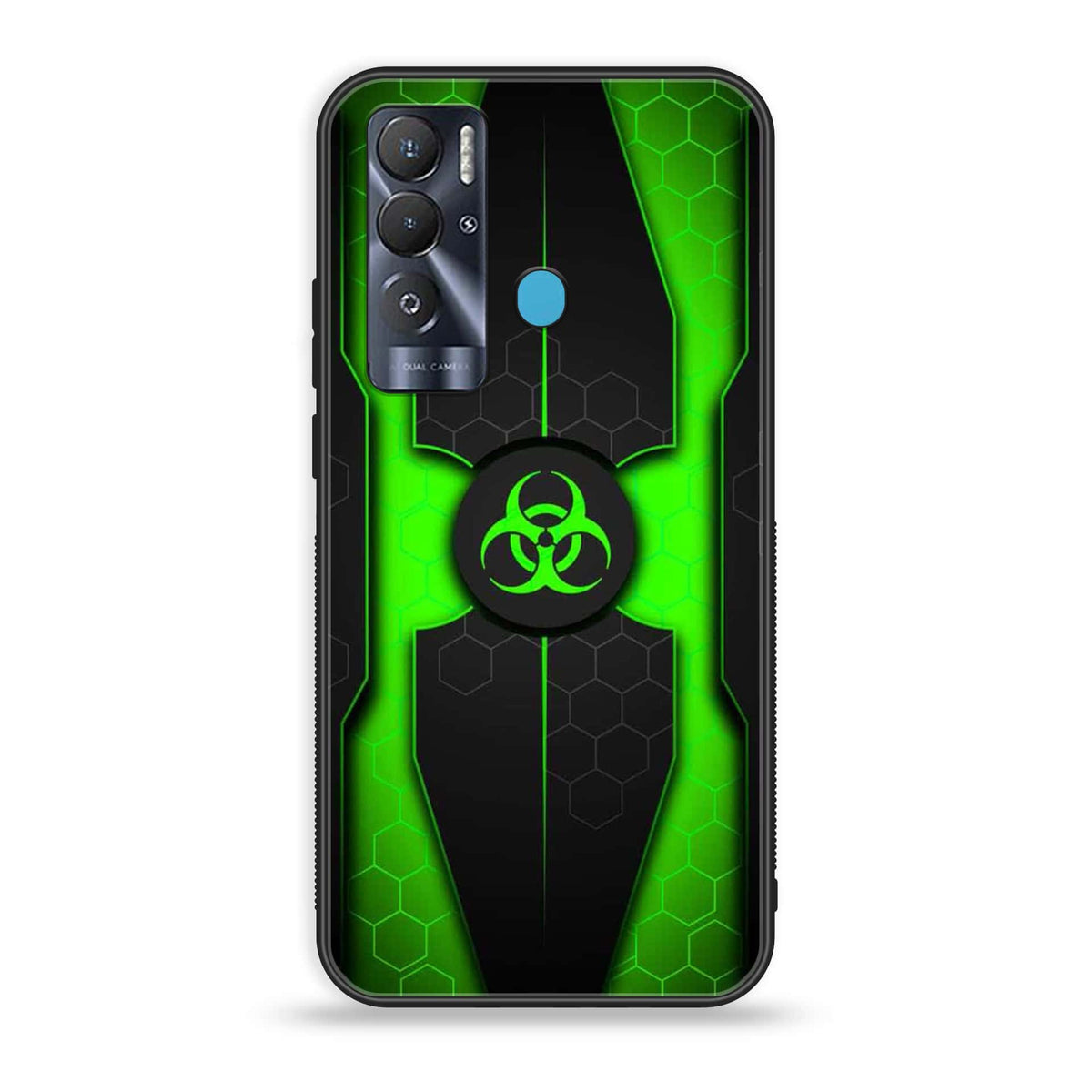 Tecno Pova Neo Biohazard Sign Series Premium Printed Glass soft Bumper ...