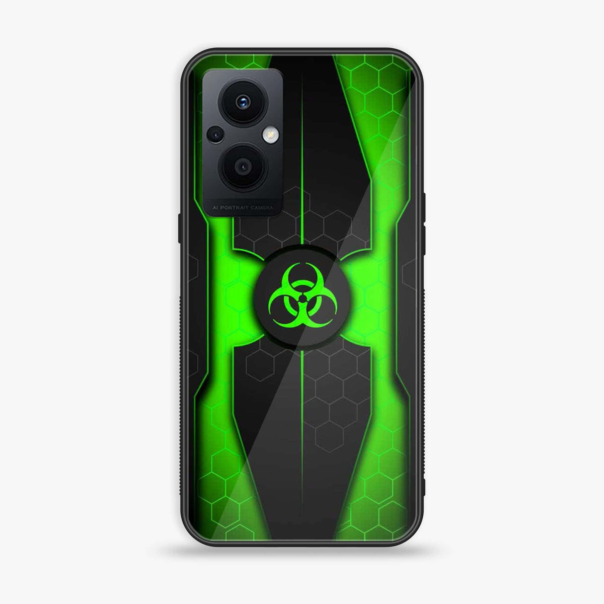 Oppo Reno 7z - Biohazard Sign Series - Premium Printed Glass soft Bump ...