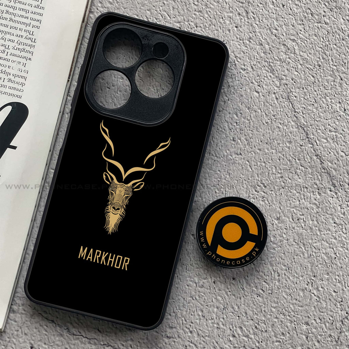 Infinix Hot 40i - Markhor Series - Premium Metal Printed soft Bumper s ...