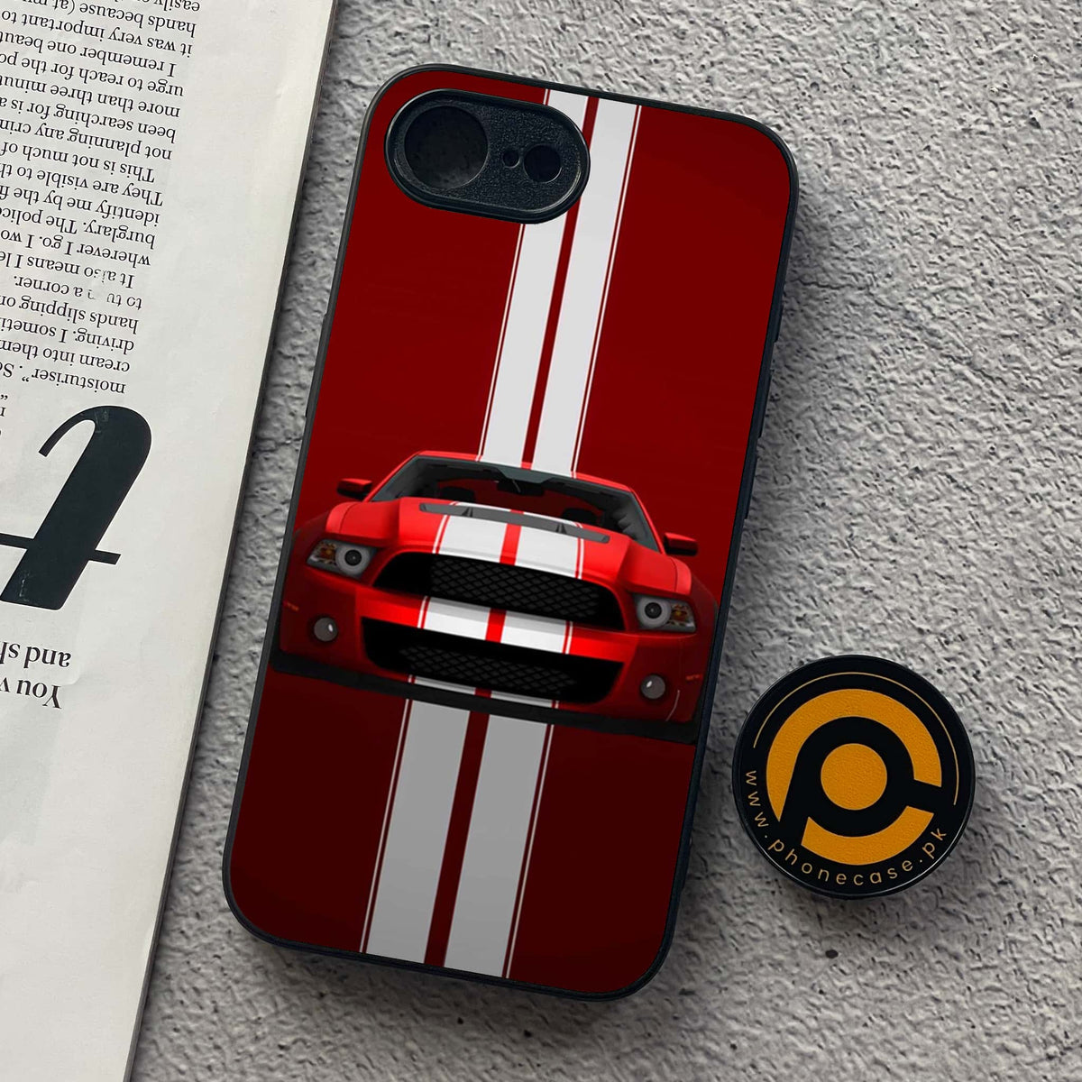 iPhone 16e - Muscle Racing Car - Premium Printed Glass soft Bumper Sho ...
