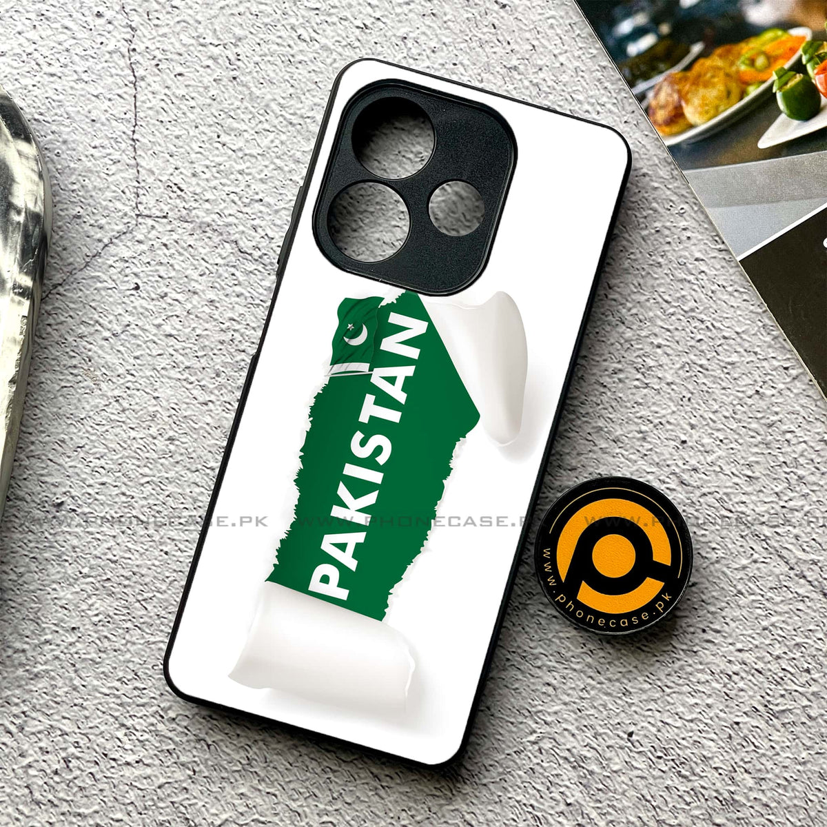 Oppo A5 Pro - Pakistani Flag Series - Premium Metal Printed soft Bumpe ...