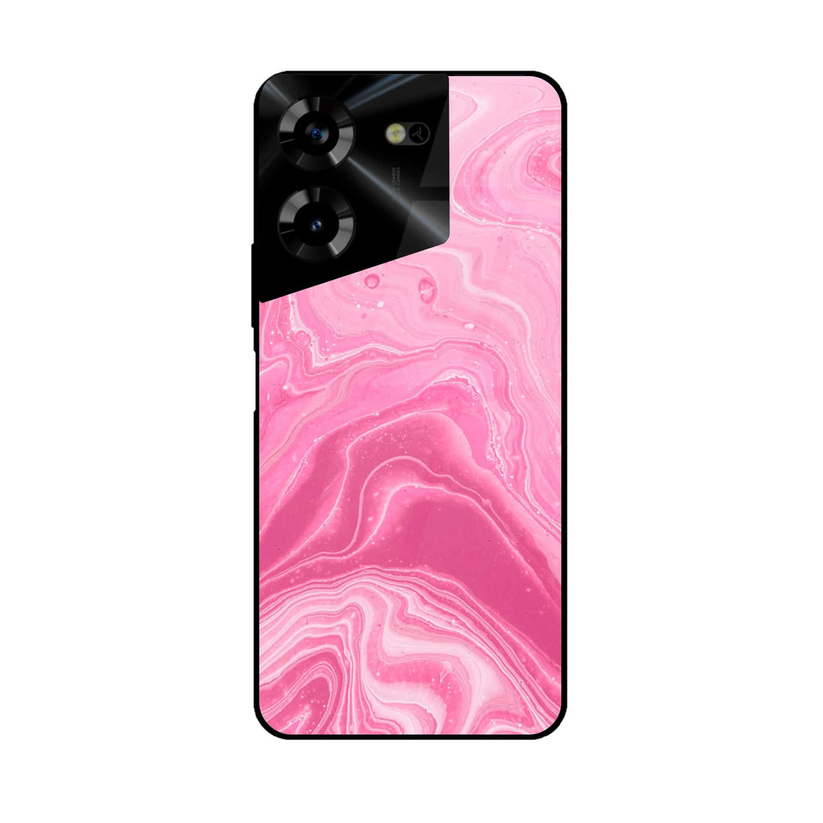 Tecno Pova 5 Pro - Pink Marble Series - Premium Printed Glass soft Bum ...