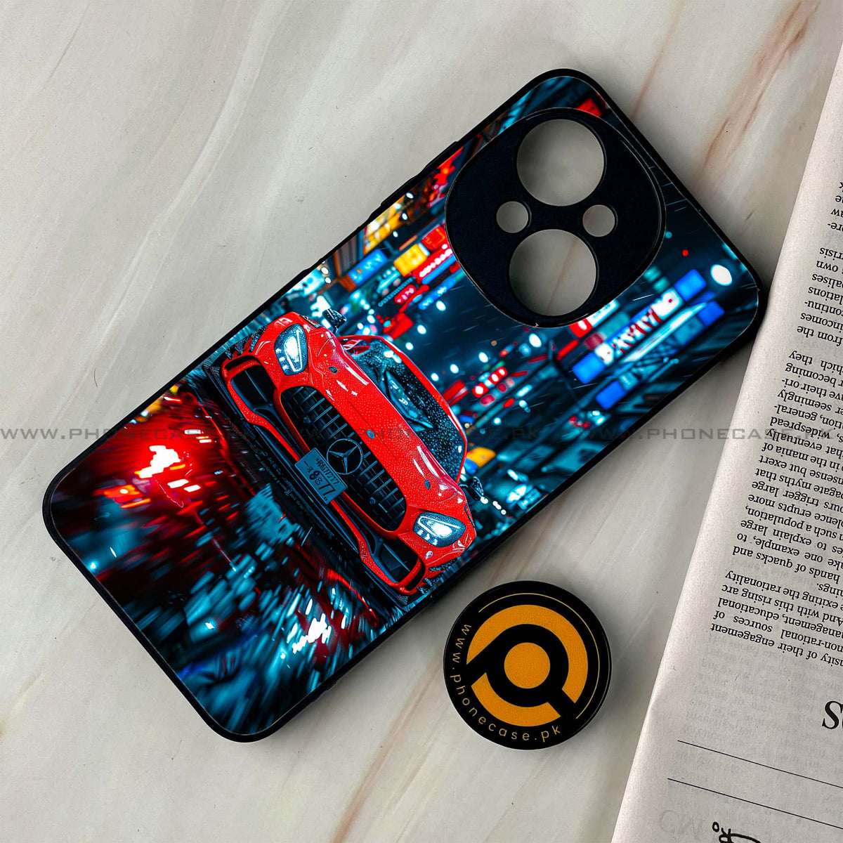 Tecno Spark Go 1 - Red Racing Car - Premium Printed Glass soft Bumper ...