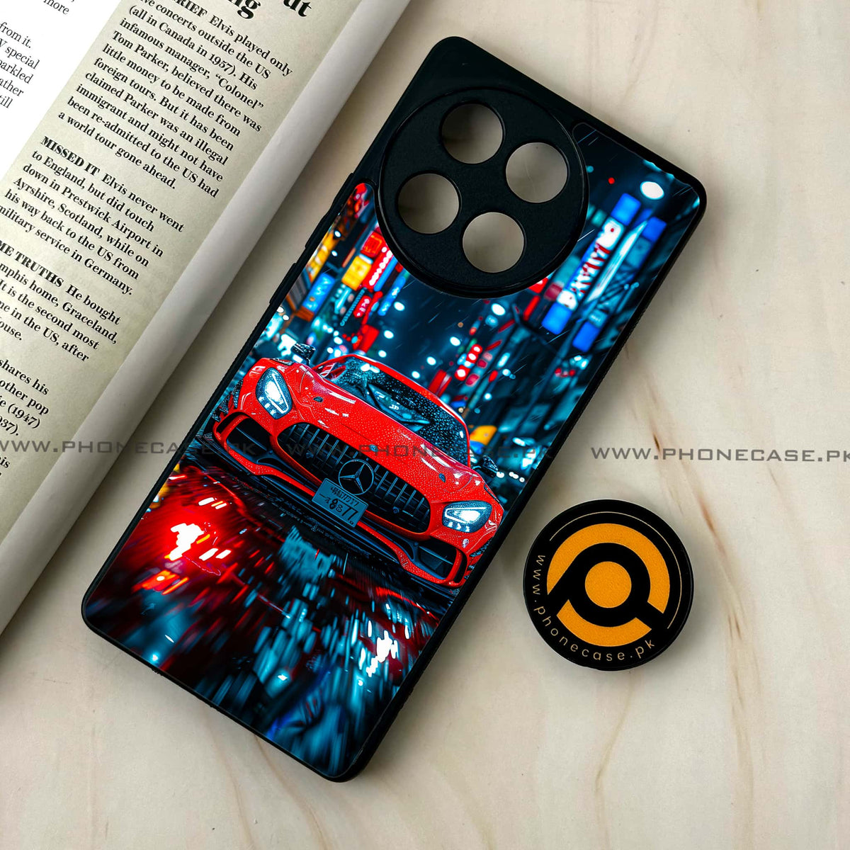 Tecno Camon 30s - Red Racing Car - Premium Metal Printed soft Bumper s ...
