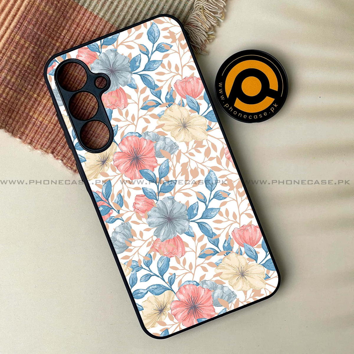 Samsung Galaxy A15 - Seamless Flower - Premium Metal Printed soft Bump ...