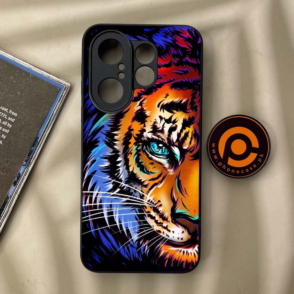 Vivo X200 FE - Tiger Art - Premium Metal Printed soft Bumper Shock Pro ...