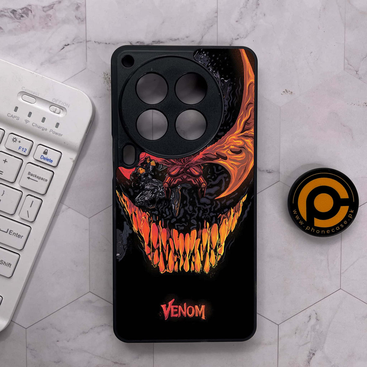 Tecno Camon 30 Premier - VENOM Case - Premium Metal Printed soft Bumpe ...