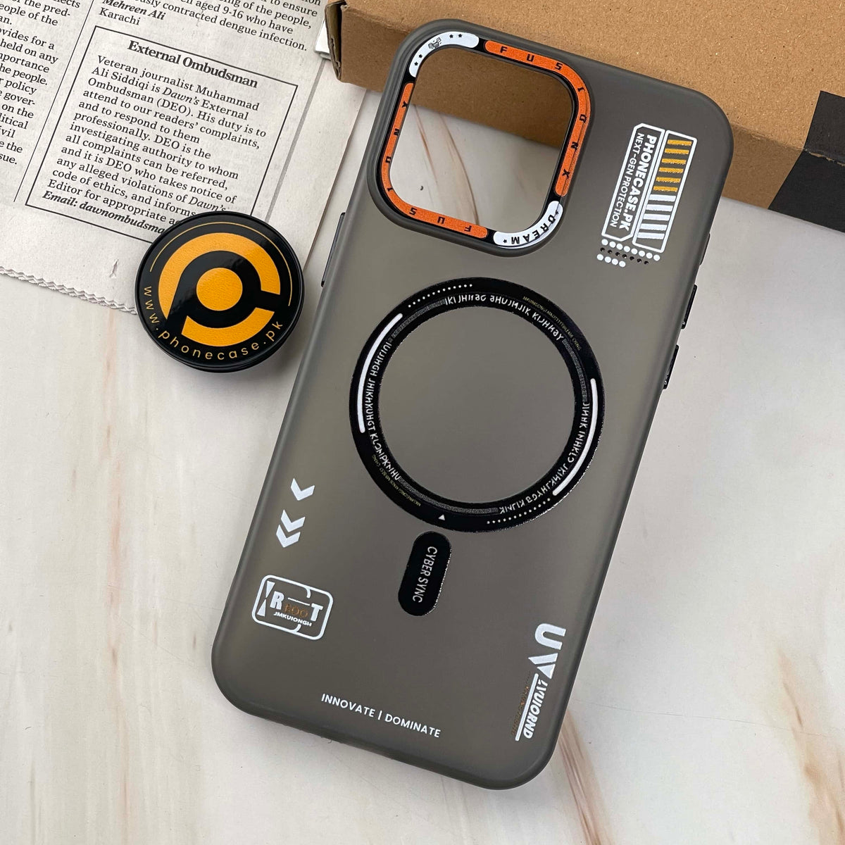 iPhone 16 Pro Max - Mechanical Vortex Matte Case With Built-in Magsafe ...