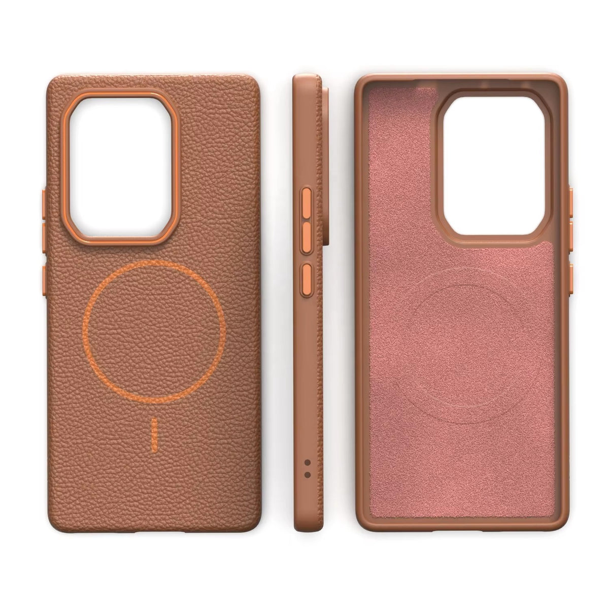 Infinix Note 50/ Note 50 Pro - Branded Leather Texture MagSafe Compati ...