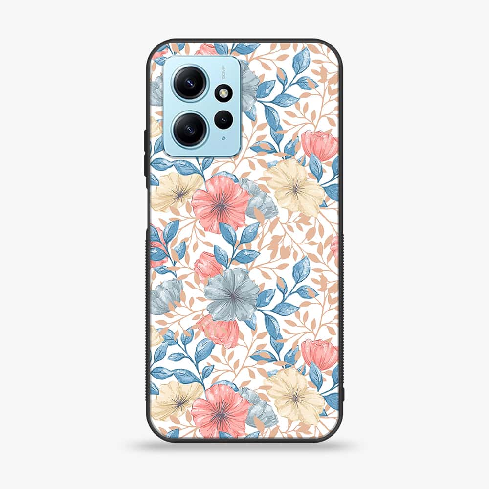 Xiaomi Redmi Note 12 - Seamless Flower - Premium Printed Glass soft Bu ...
