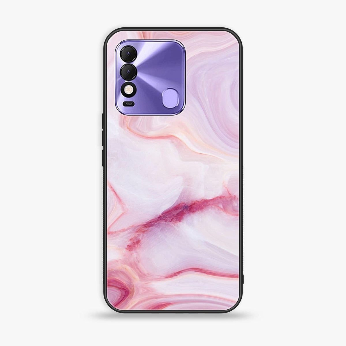 Tecno Spark 8- Pink Marble Series - Premium Printed Glass soft Bumper ...