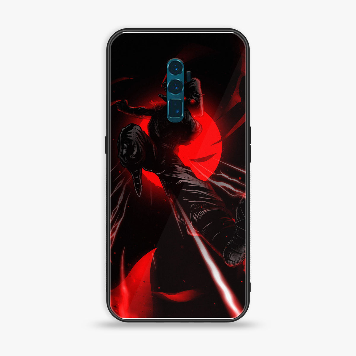 OPPO Reno 10x Zoom Ninja Series Premium Printed Glass soft Bumper shoc ...