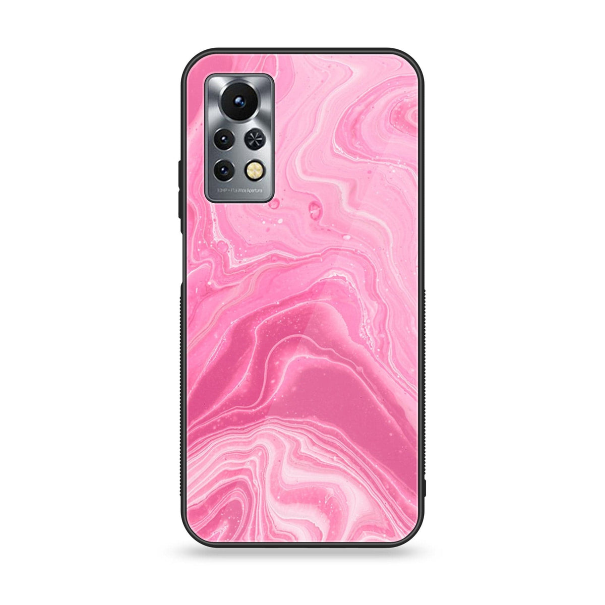 Infinix Note 11s - Pink Marble Series - Premium Printed Glass soft Bum ...