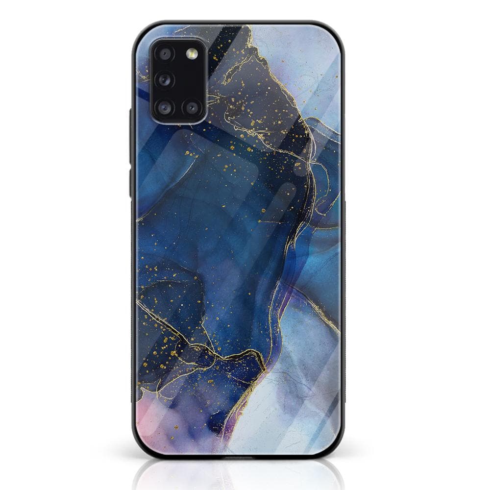 Samsung Galaxy A31 - Blue Marble Design 7 - Premium Printed Glass soft ...